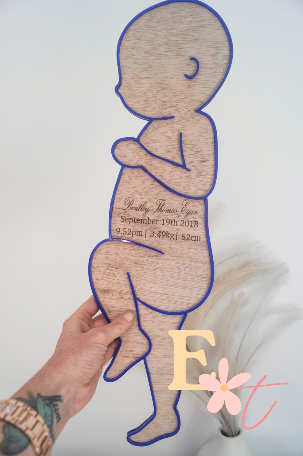 Newborn Baby Detail Plaque Australian Laser Cutting Supplier ...